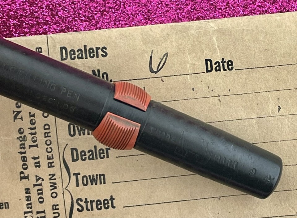 RARE Conklin #4 Size Fountain Pen Red Hard Rubber Crescent Filler Lock ...