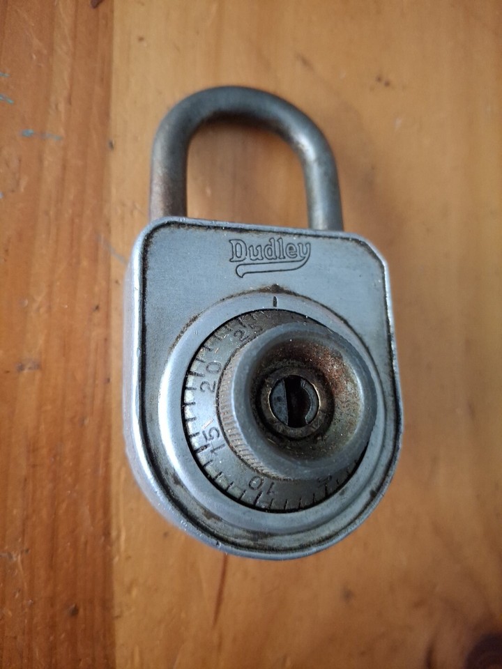 Dudley Lock Corp Combination Lock Locksport Antique VTG Keyed Padlock ...