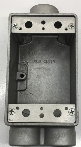 AFSCC-2 RED-DOT 3/4-INCH SHALLOW SINGLE GANG DEVICE BOX DIE CAST ...