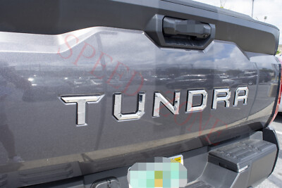 Chrome Black Emblem compatible TOYOTA 2022 2023 TUNDRA Tailgate Letters ...