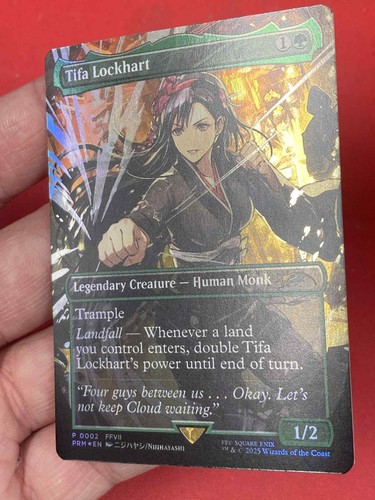 ***FOIL Borderless Tifa Lockheart Promo** MTG PTQ Promo Final Fantasy ...