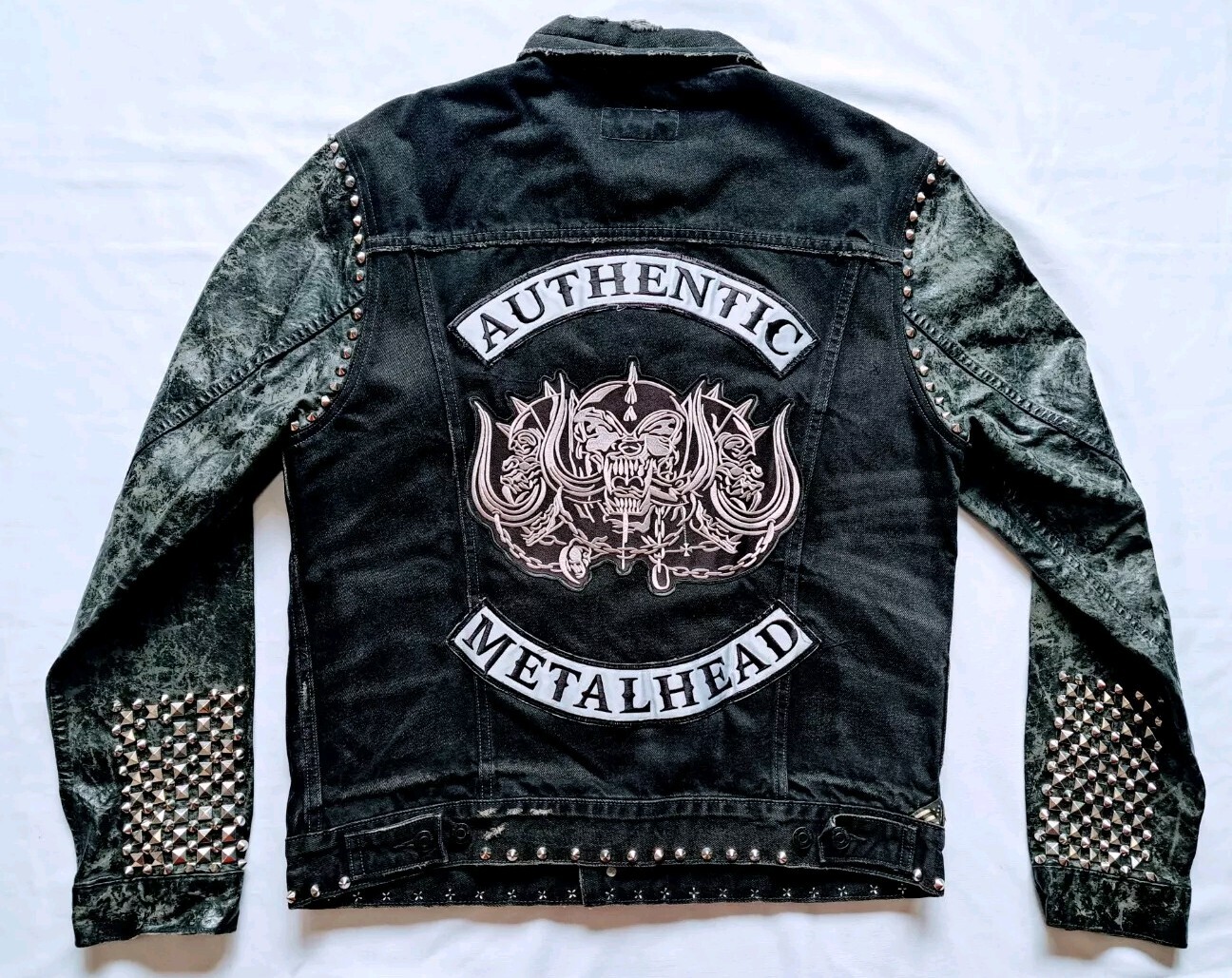 denim supply ralph lauren, Motorhead Studded Patched Mens Jacket Size L ...