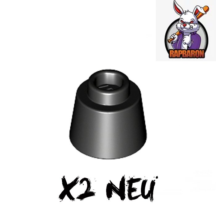 Lego® 2x 1 1/6x1 1/6x2/3 Cone Kegelstein FEZ Black Schwarz 85975 Neu ...