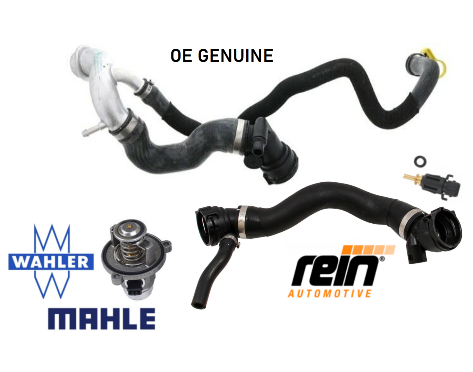 OEM Thermostat Upper Lower Radiator Hose Sensor Kit 4pcs for BMW V8 ...