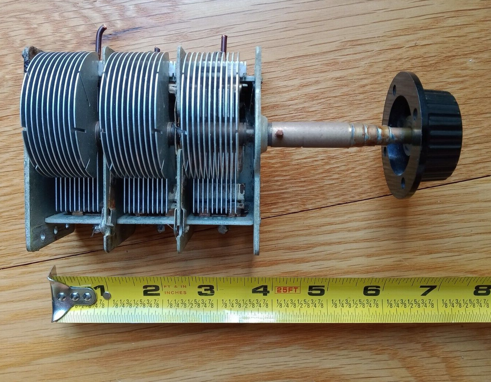 20pf to 375pF 3 gang Variable Capacitor 1125pF total with knob. | eBay