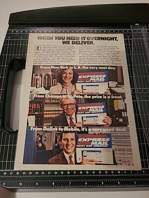 USPS Express Mail Next Day Print Ad 1981 8x11 Vintage Great To Frame | eBay