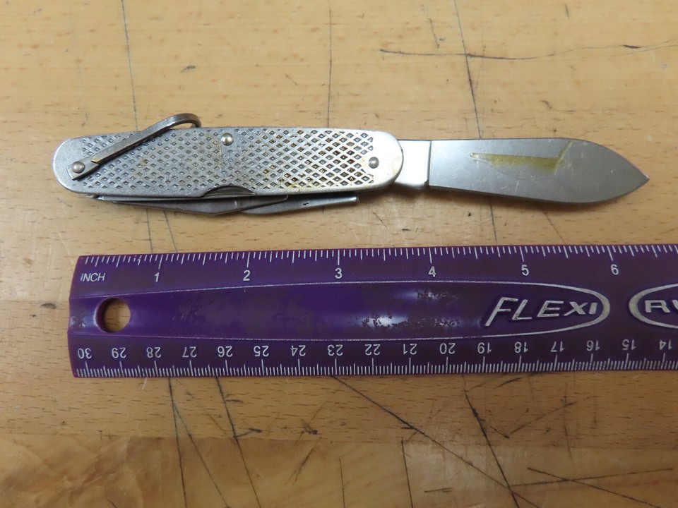 Camillus #1760 Camp Knife, 5 Functions- Stainless (USA!) Mint-2000 ...
