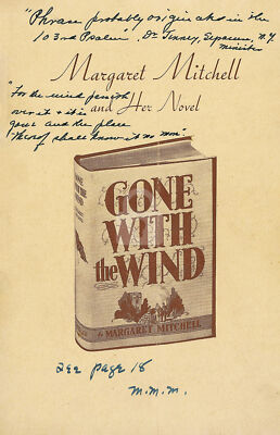Gone With the Wind Margaret Mitchell Signed Advertising Postcard COPY ...