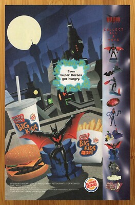 2000 Burger King Batman Beyond Toys Print Ad/Poster 00s Kid Fast Food ...