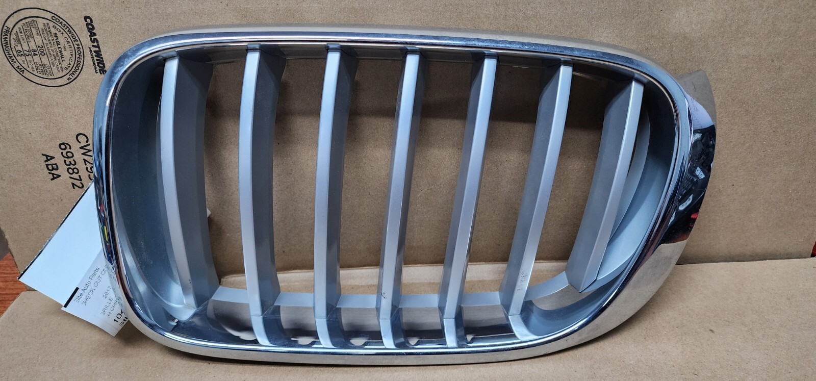 11 12 13 14 15 16 17 BMW X3 FRONT LEFT SIDE CHROME SILVER GRILLE ...