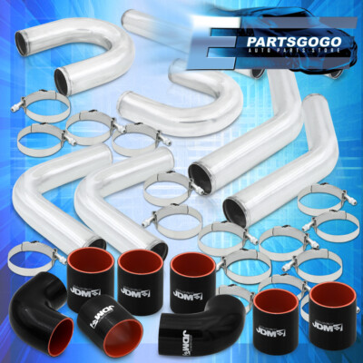 Universal 2.5" Inch Turbo Piping Kit Aluminum Mandrel U-Bend Clamp ...