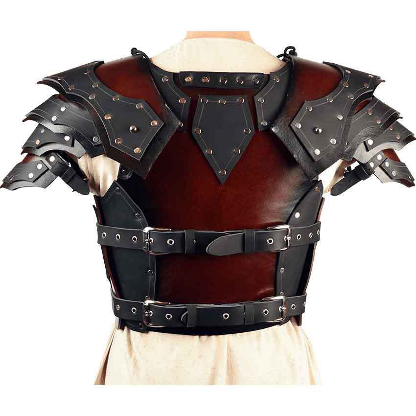 New Medieval Rivet PU Leather Splicing Chest Armor Vest Cosplay Knight ...