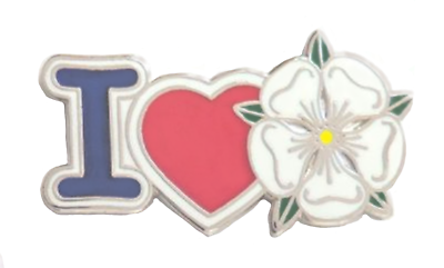 I Love Yorkshire County White Rose Pin Badge | eBay