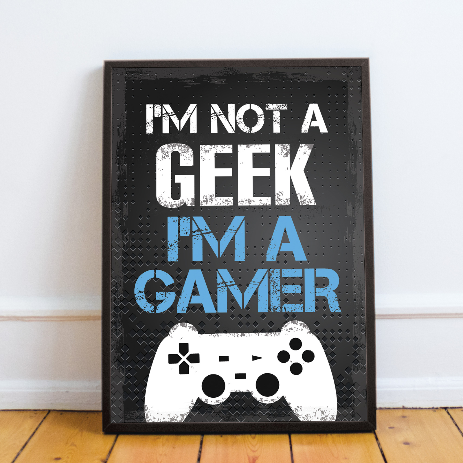 Black Gaming Prints Posters Xbox Playstation Inspired Boys Bedroom ...