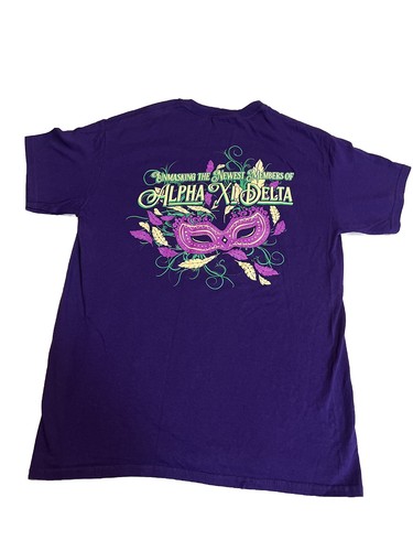 Alpha Xi Delta Sorority T Shirt Unmasking Newest Member Pledge Size M ...