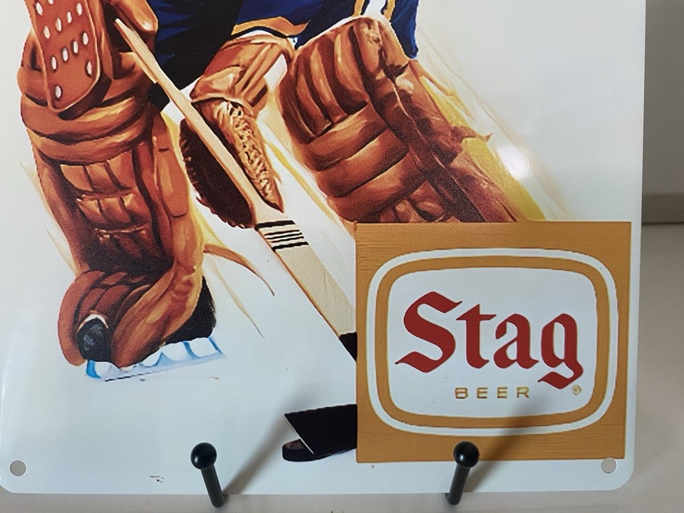 St. Louis Blues Stag Beer - Metal Sign - 1975 Schedule National Hockey ...