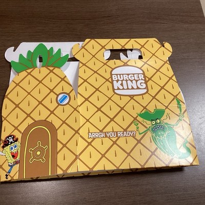 2025 Burger King Spongebob Squarepants Kids Meal Empty Pineapple Box ...