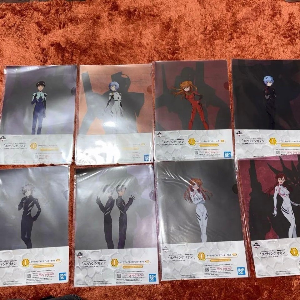 Evangelion Anime Clear File Set 67pcs Kuji Collection Official Licensed ...