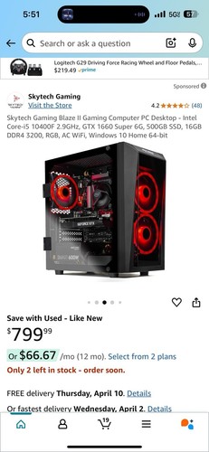 Skytech Gaming Blaze II Gaming Computer PC Desktop | eBay