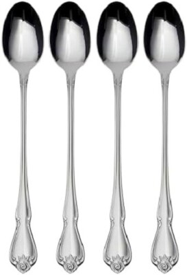 Oneida True Rose Stainless Steel Iced Tea Spoons ~~ Set of 4 ~~ | eBay