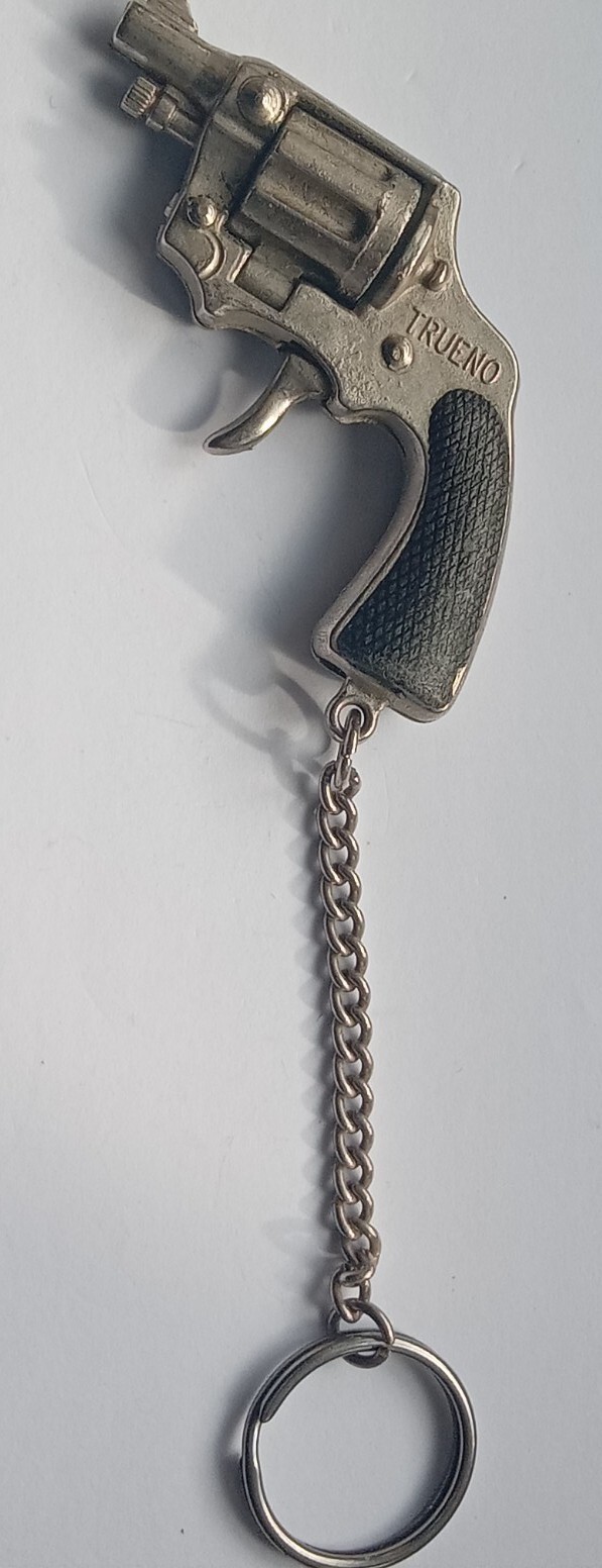Vintage Keyring Metal Toy Side Arm Pistol Cowboy Gun Western Trueno ...