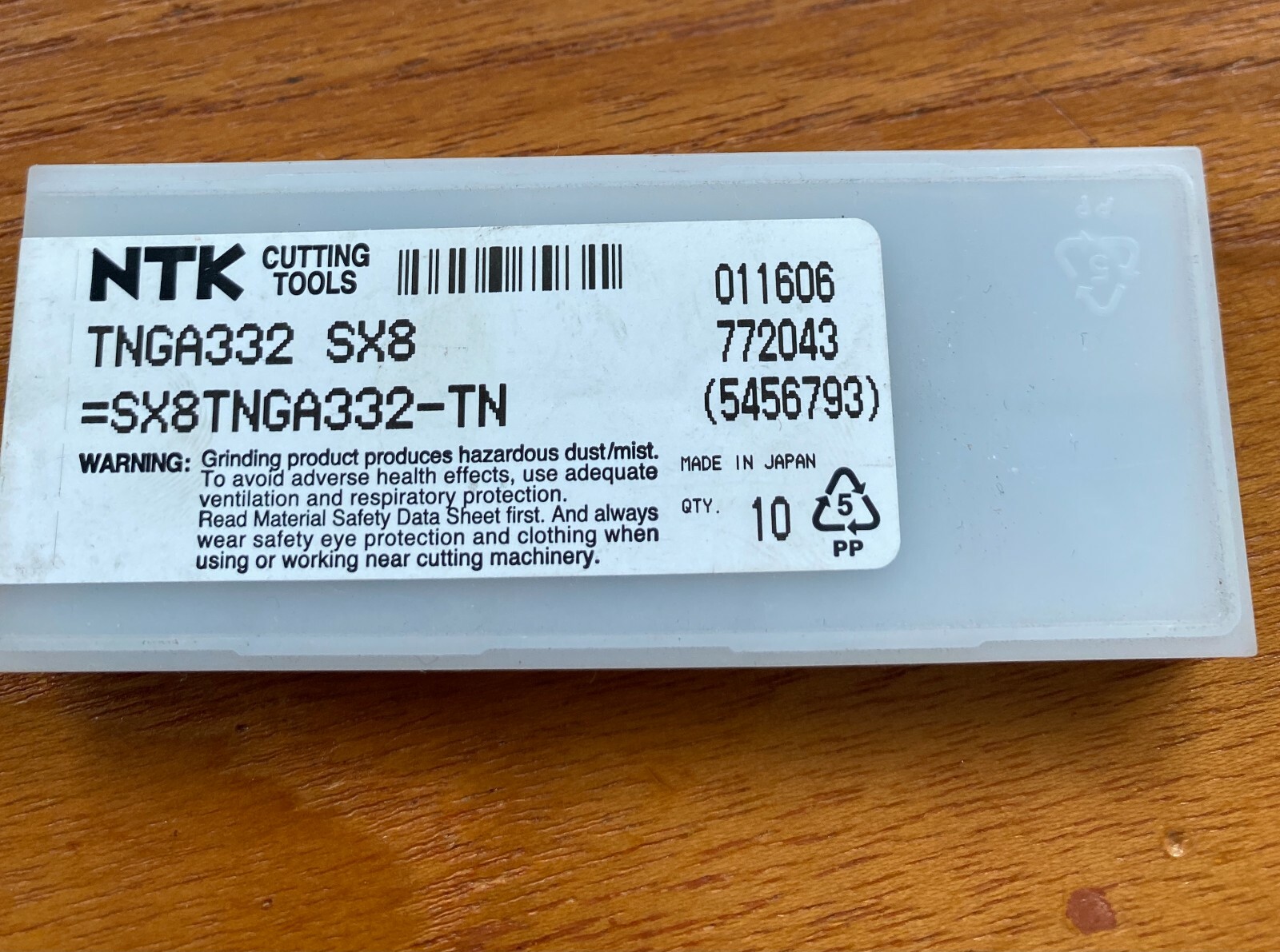 NTK Carbide Inserts - TNGA332 SX8 - TN - Qty. 10 - NEW IN BOX! Great ...