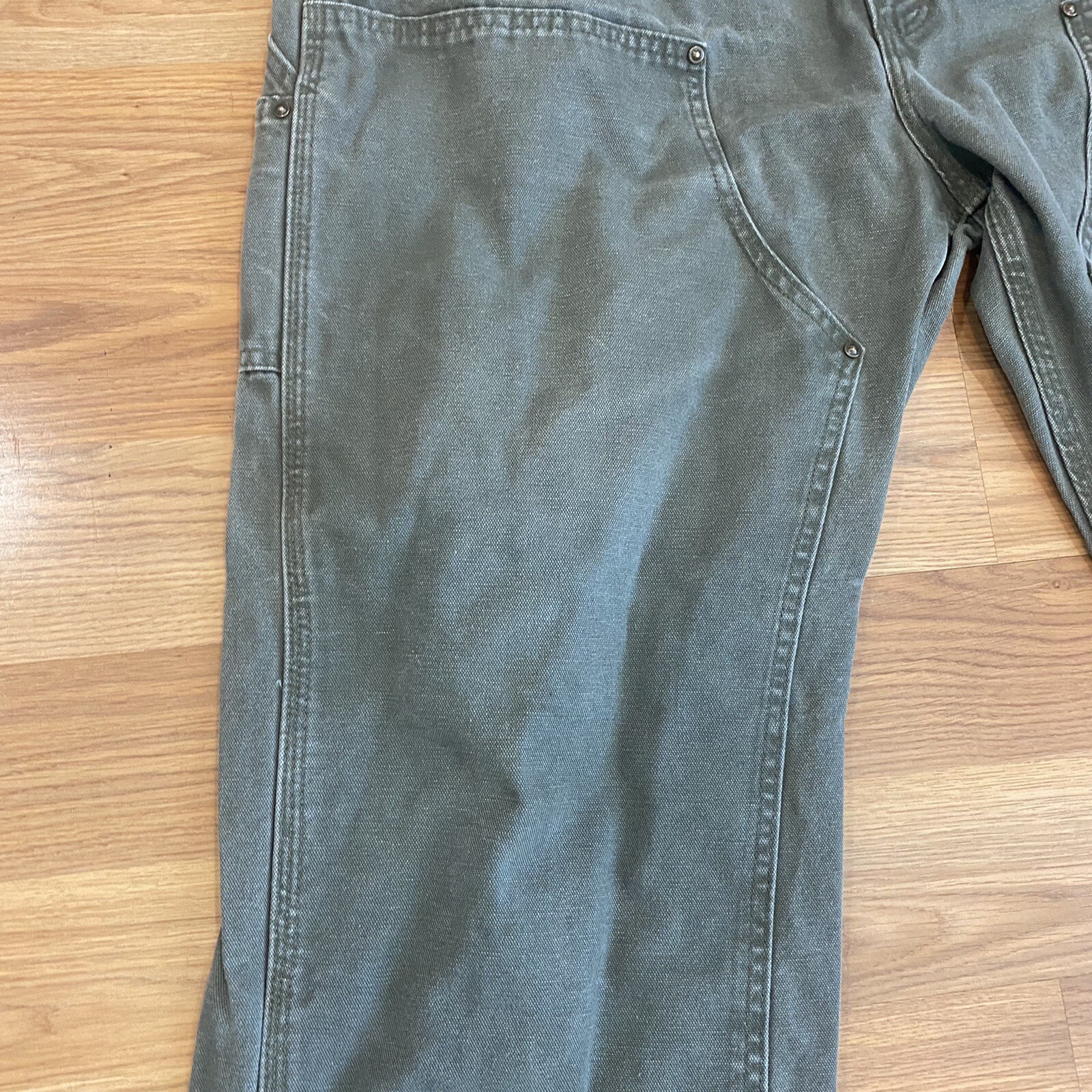 Carhartt B136 MOS Green Duck Double Knee Work Dungare… - Gem