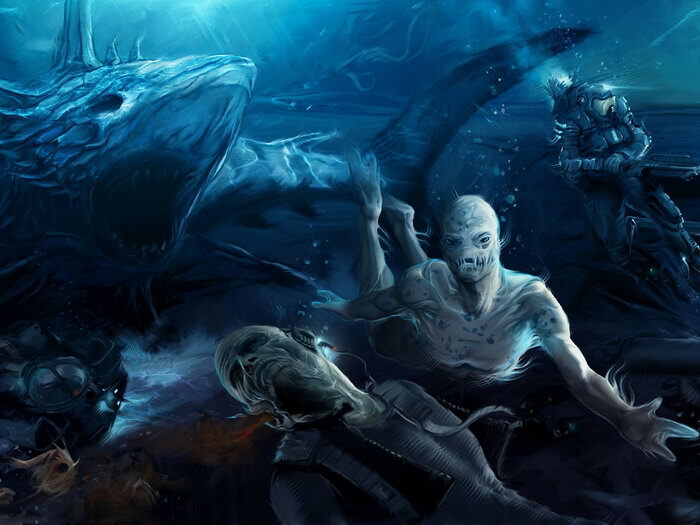 Scary Deep Sea Creatures Art
