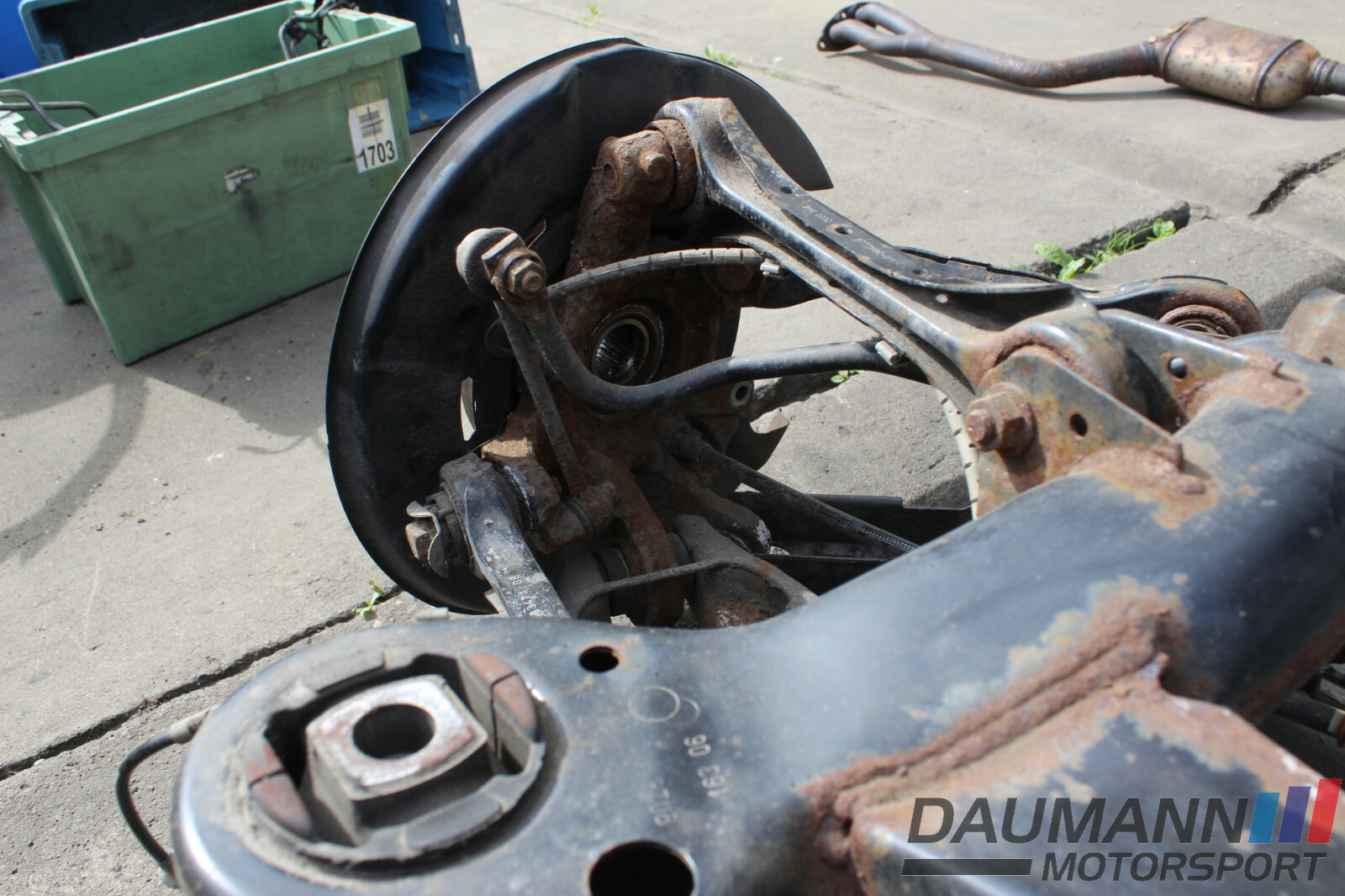 HINTERACHSE Original + BMW 3er E90 E91 E92 E93 325i Achse Achstäger ...