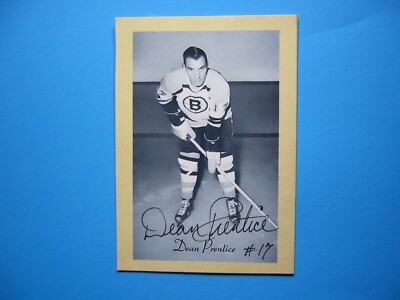 1950'S 1960`S NHL HOCKEY PHOTO DEAN PRENTICE AUTOGRAPH AUTO BOSTON ...