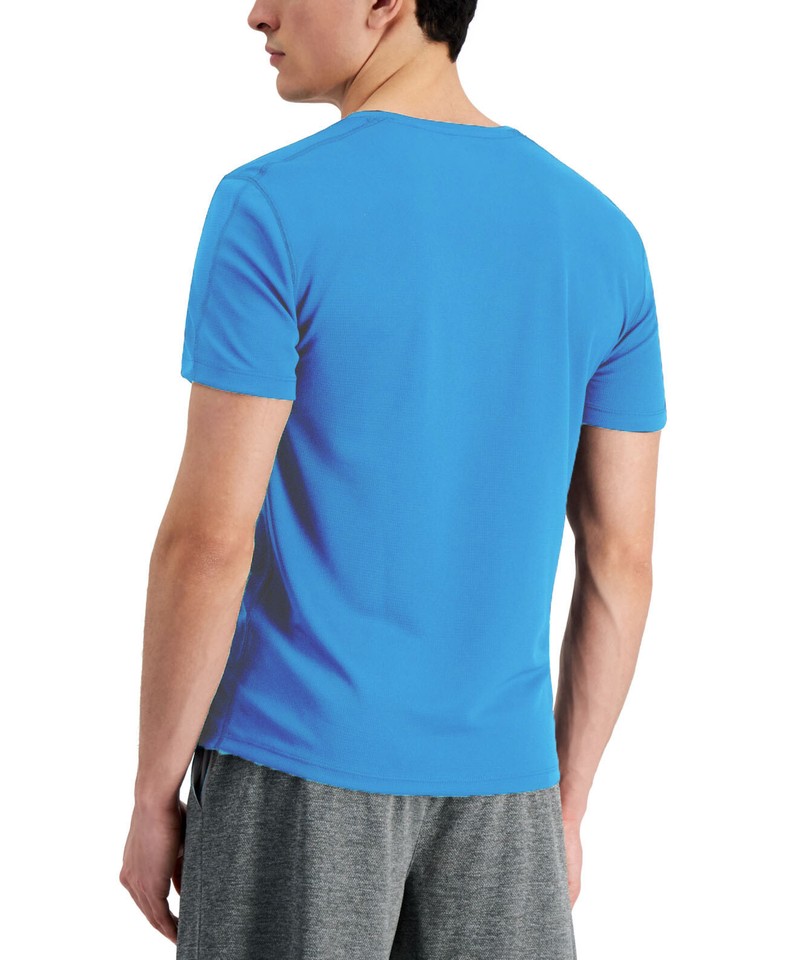 ID Ideology Men's Blue Paradise Birdseye Mesh V-Neck T-Shirt, size 2XL ...