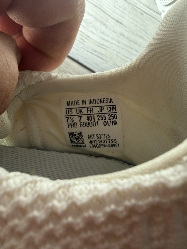 Adidas Swift Run 'Triple White' Trainers UK Size 7 | eBay UK