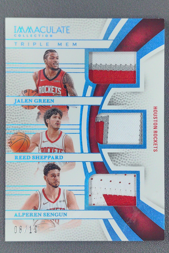 2024-25 Immaculate Jalen Green Reed Sheppard Sengun Triple Mem Patch RC ...