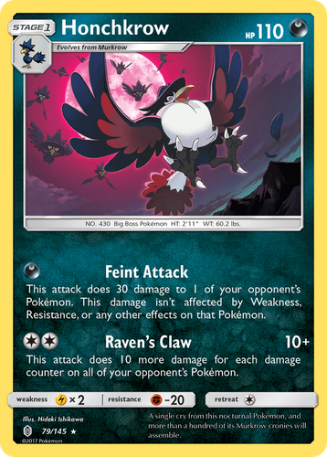 Honchkrow (79/145) [Sun & Moon: Guardians Rising] Heavily Played | eBay