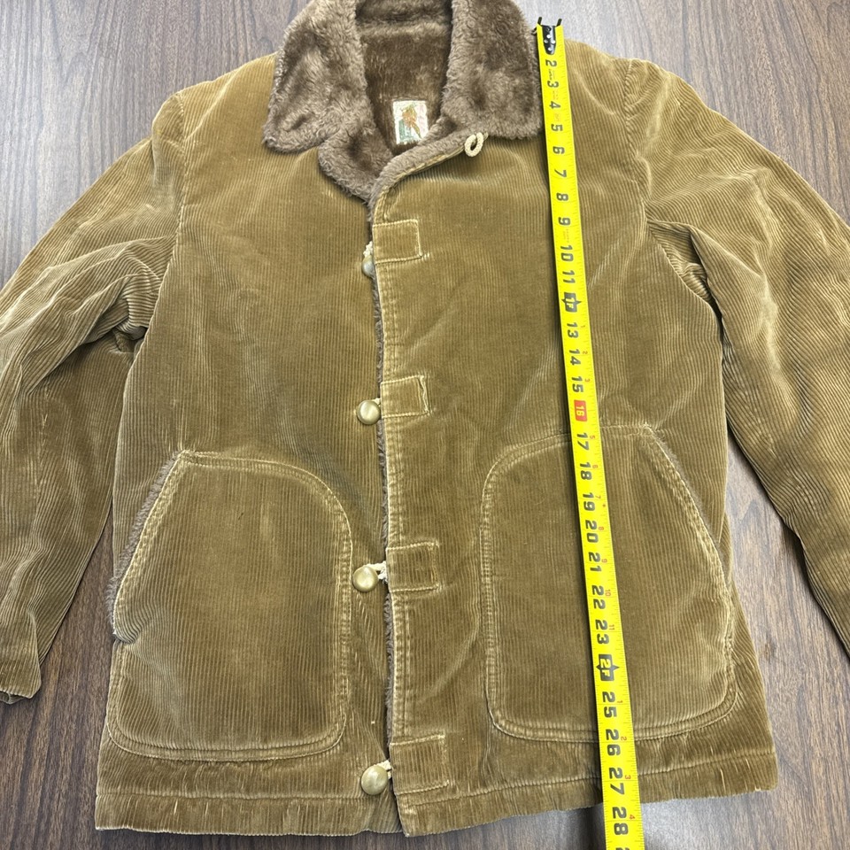 Vintage Mighty Mac Out O' Gloucester Jacket Coat Mens Corduroy Faux ...