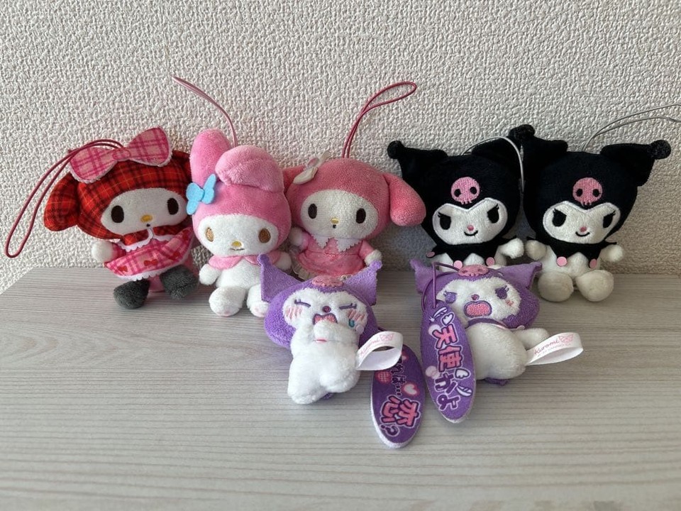 Sanrio Plush lot of 30 Set sale My Melody Cinnamoroll Hangyodon Tuxedo ...