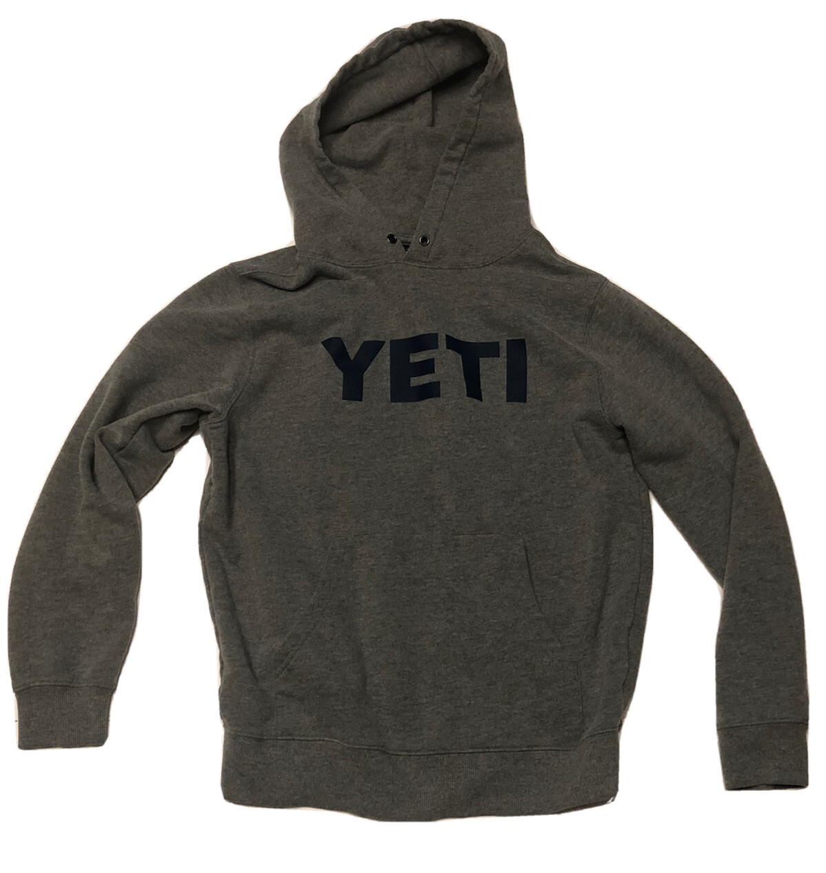 YETI Mens Sz Small Gray Long Sleeve Midweight Pullover Hoodie No Draw ...