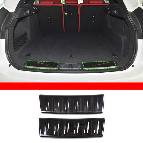 Black Steel Car Trunk Built-in Guard Trim Sill Scuff Plate Kit For ...