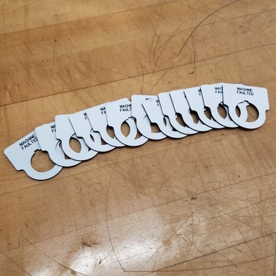 22mm Machine Faulted Button Legend Plate - USED | eBay