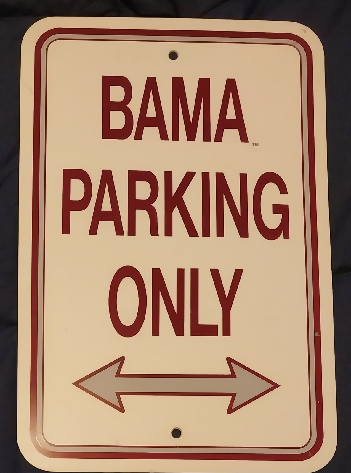 ALABAMA RESERVED PARKING BAMA HEAVY DUTY SIGN MAN CAVE CRIMSON TIDE VTG ...