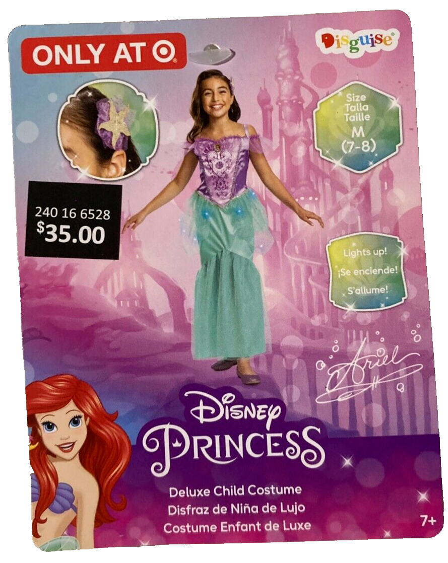 Disney Princess Ariel Mermaid Costume Toddler Girls 3T 4T Green Purple ...