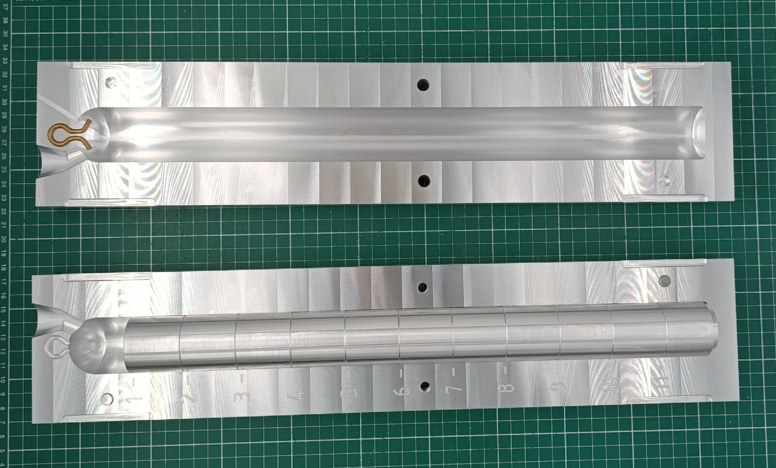 12 lb deep drop lead aluminum mold 1.5" diameter with interchangeable ...