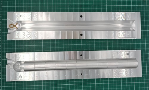 12 lb deep drop lead aluminum mold 1.5" diameter with interchangeable ...