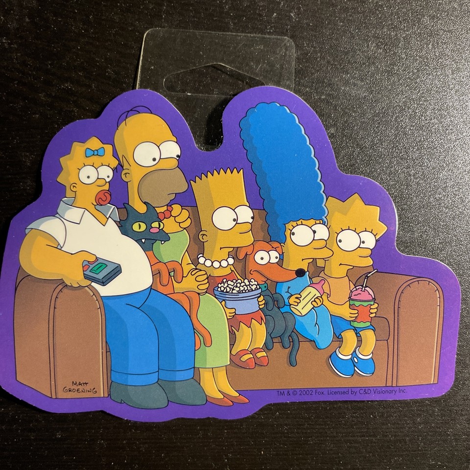 The Simpsons TV Series HOMER Vinyl Sticker Decal 2002 NEW UNUSED Matt ...