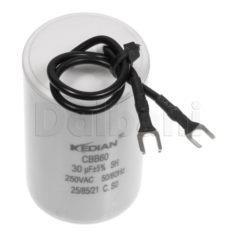 Japanese Spec 30UF 250VAC Wire Motor Run Capacitor CBB60 30MFD 25/85/21 ...