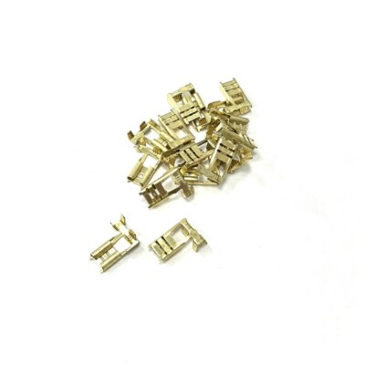 6.3mm Female Flag Terminal Lucar Connector Brass - Right Angled Spade ...