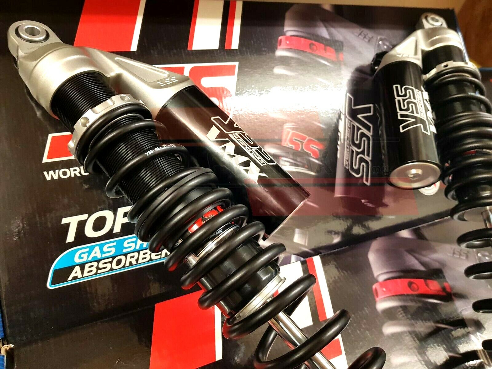 Honda CR250 Red Rocket 1978 - 1980 YSS Piggyback Shocks RG362-445TRC-VT ...