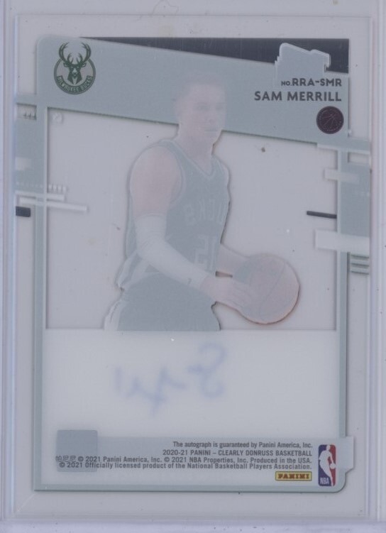 SAM MERRILL 2020-21 Clearly Donruss AUTO RATED ROOKIE RC Panini ...