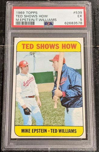 1969 Topps Ted Williams PSA 5 EX Ted Shows How Mike Epstein #539 ...