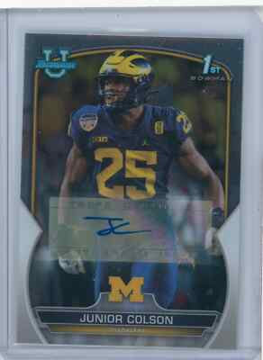2022 Bowman University Chrome Junior Colson #47 Auto Michigan | eBay